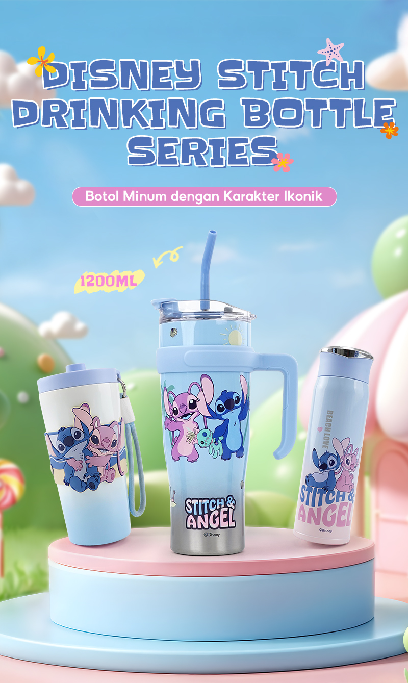 Jual 【OHSOME x Disney】-Thermos Water Bottle Stitch Disney Series Botol ...