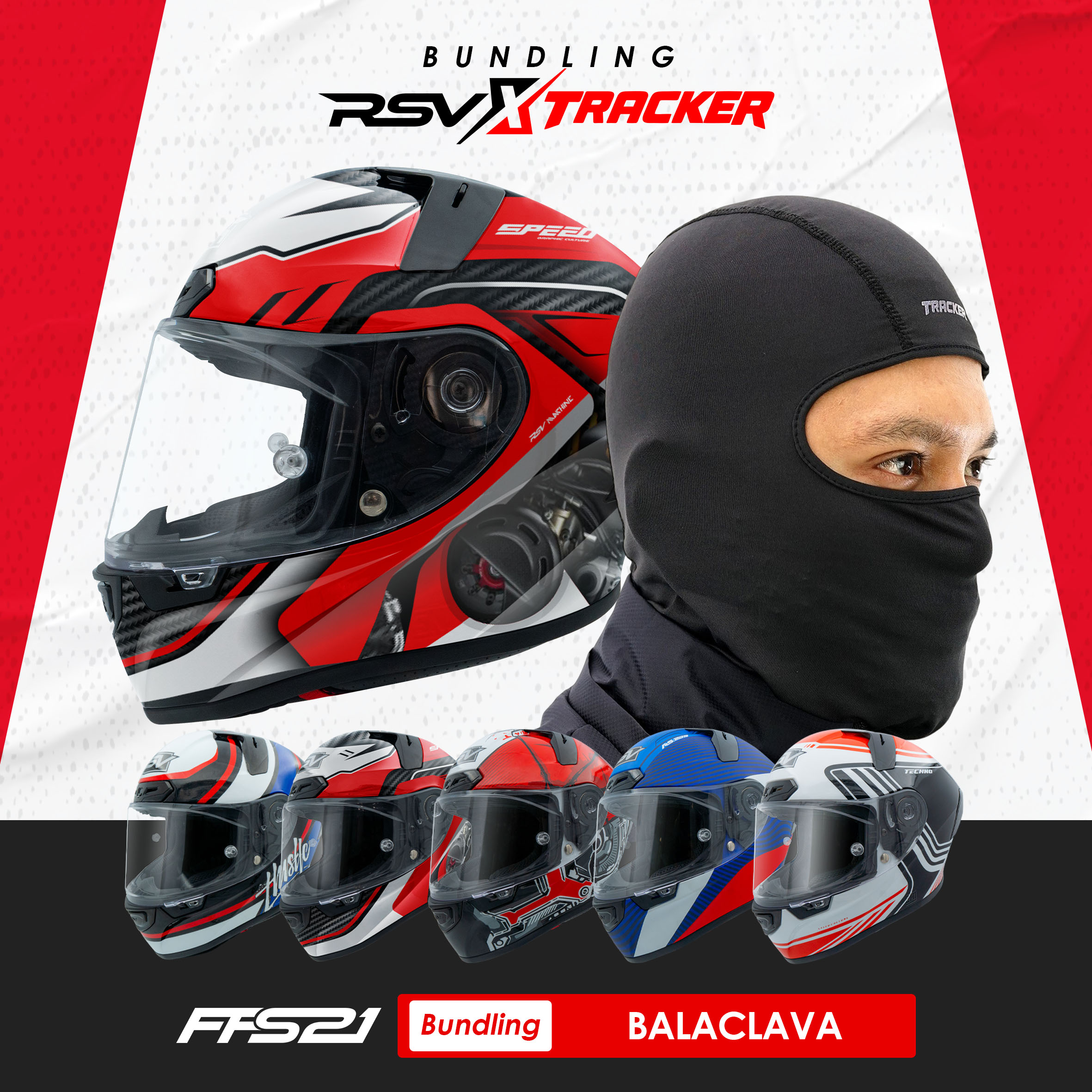 Jual [EXCLUSIVE COLLABORATION: RSV x TRACKER] HELM FULL FACE RSV FFS21 ...