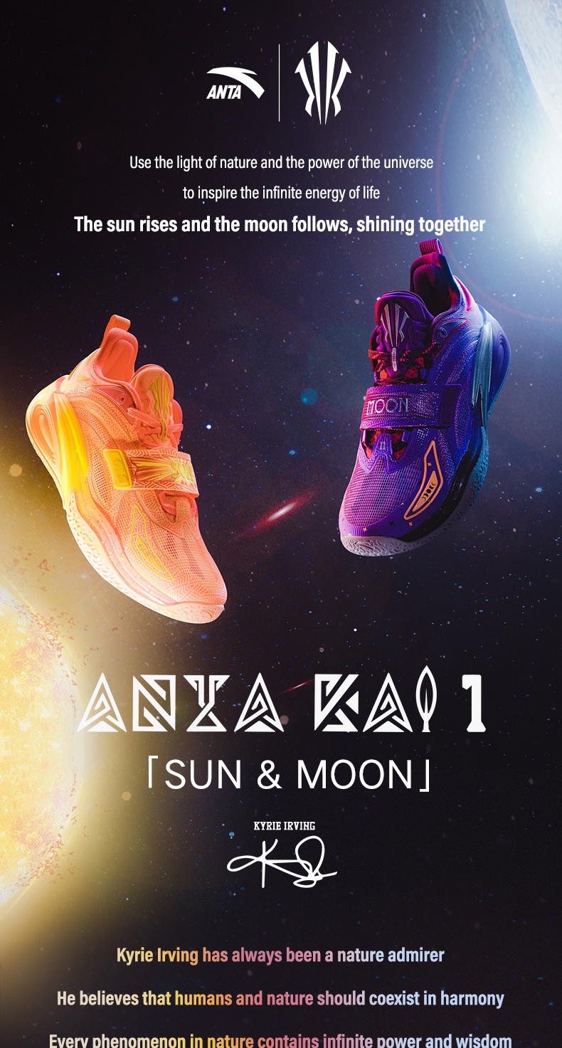 Jual ANTA x Kyrie Irving KAI 1 SUN & MOON Sepatu Basket Pria Anti-Selip ...