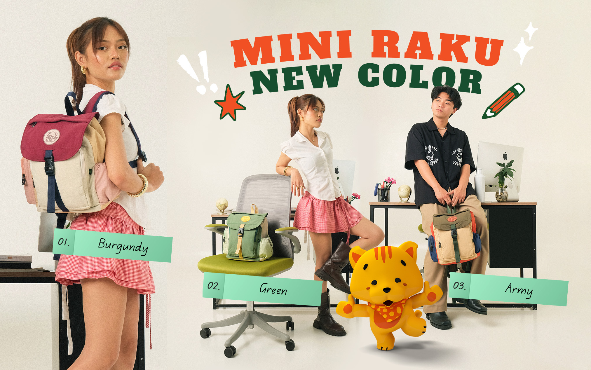 Jual CRSL Mini Raku Backpack Series I Tas Sekolah Kampus kuliah Ransel ...