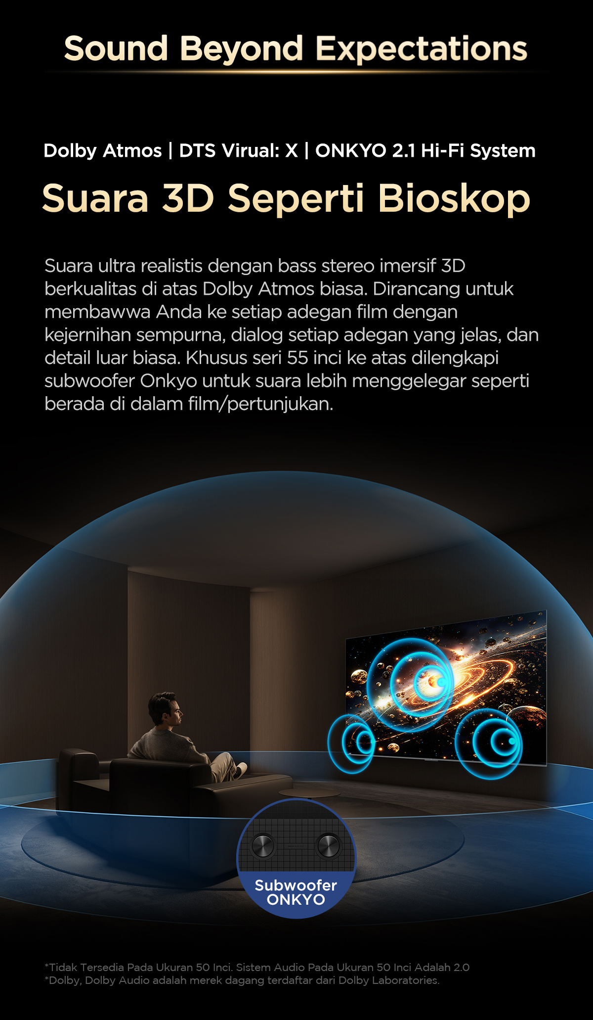 Jual TCL 4K QD-Mini LED TV 50 Inch C6KS - High HDR Brightness - Dolby ...