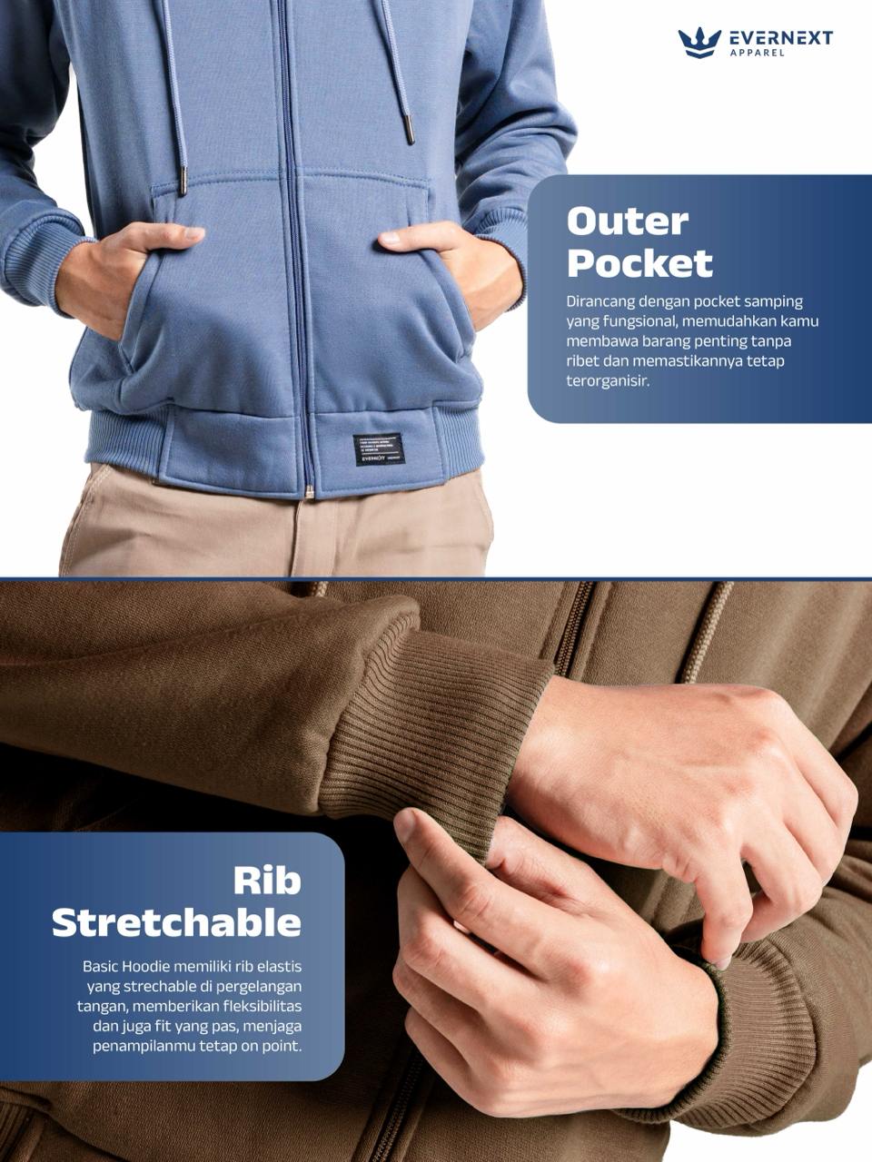 Jual Evernext - Jaket Polos Pria Wanita Jaket Hoodie Pria Sweater Polos ...