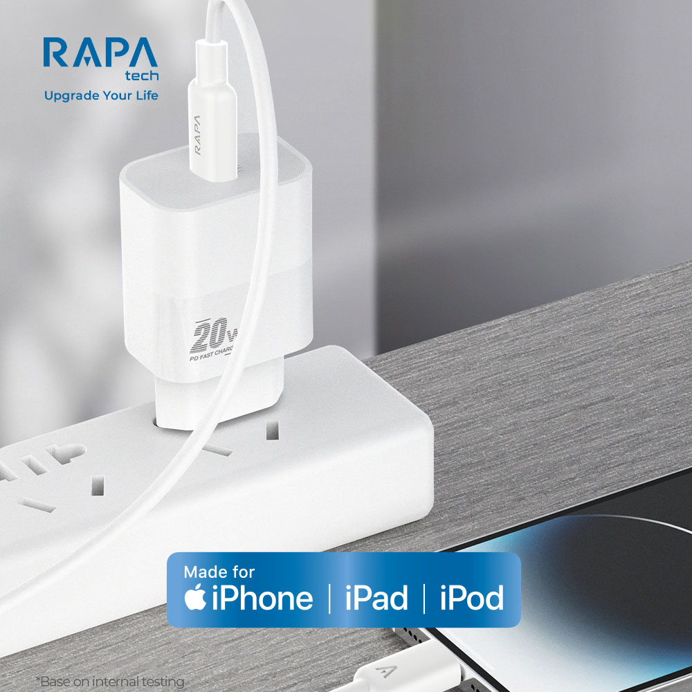 Jual RAPAtech Power II Charger MFi for iP 11 12 13 14 15 16 17 Fast ...