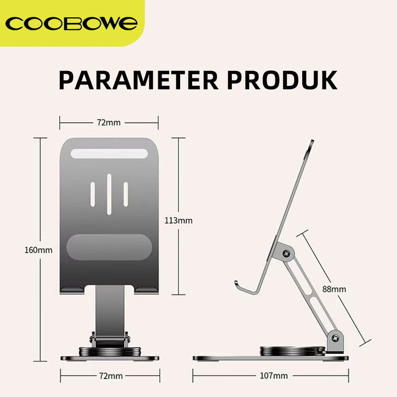 Jual COOBOWE Phone Stand Holder HP Meja folding desktop phone stand ...