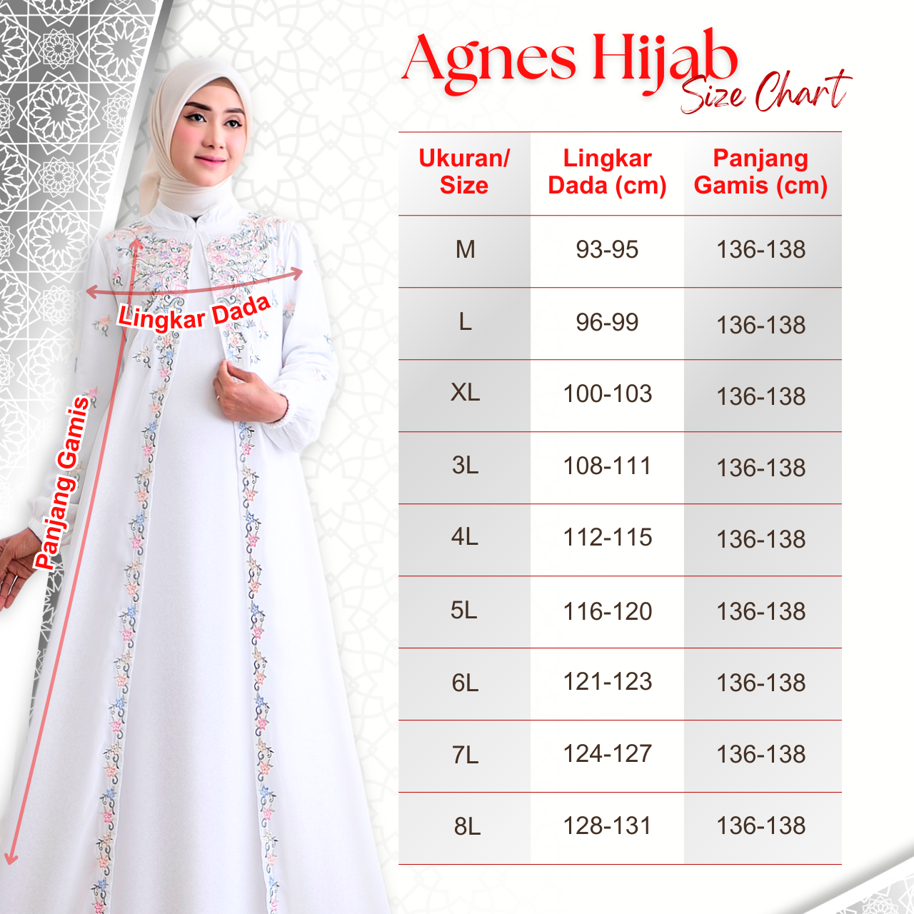 Jual Agnes Hijab - Yasmin Dress Gamis Lebaran 2026 Idul Fitri Putih ...