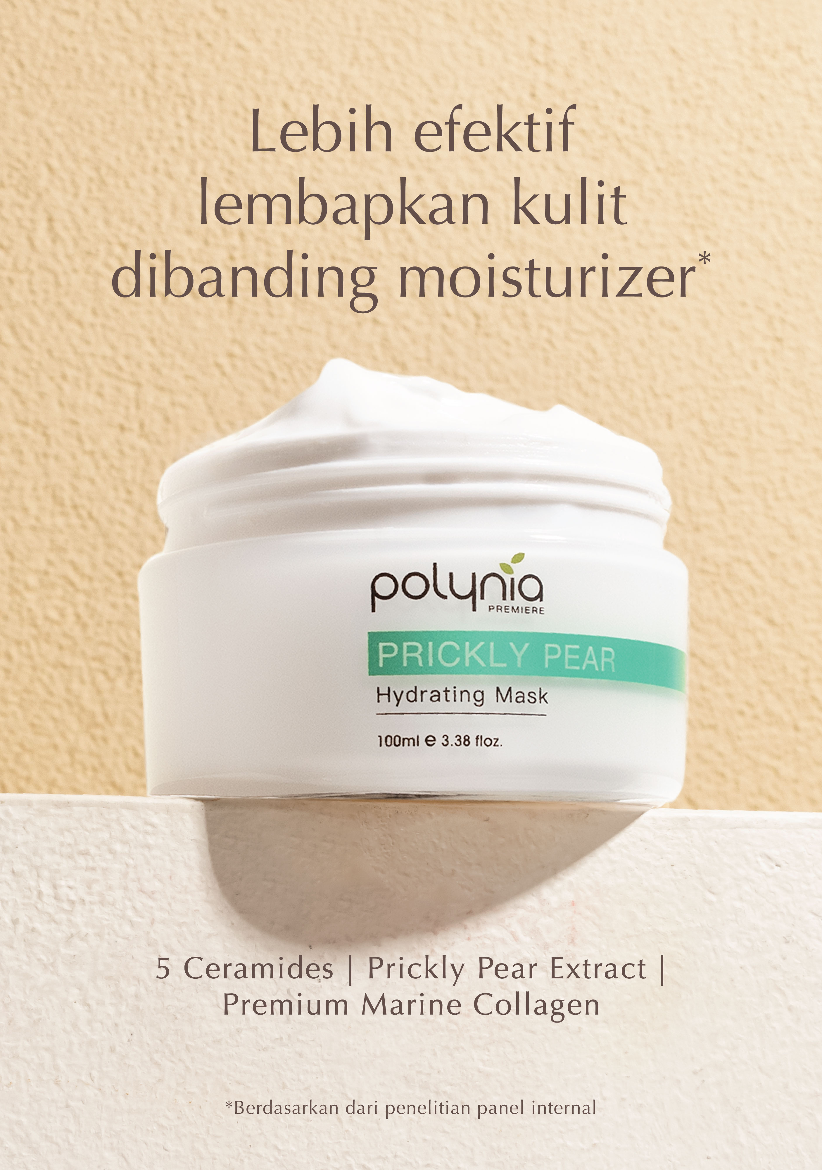 Jual [ FREE MASK ] POLYNIA | Prickly Pear Hydrating Face Mask | Nutrisi ...