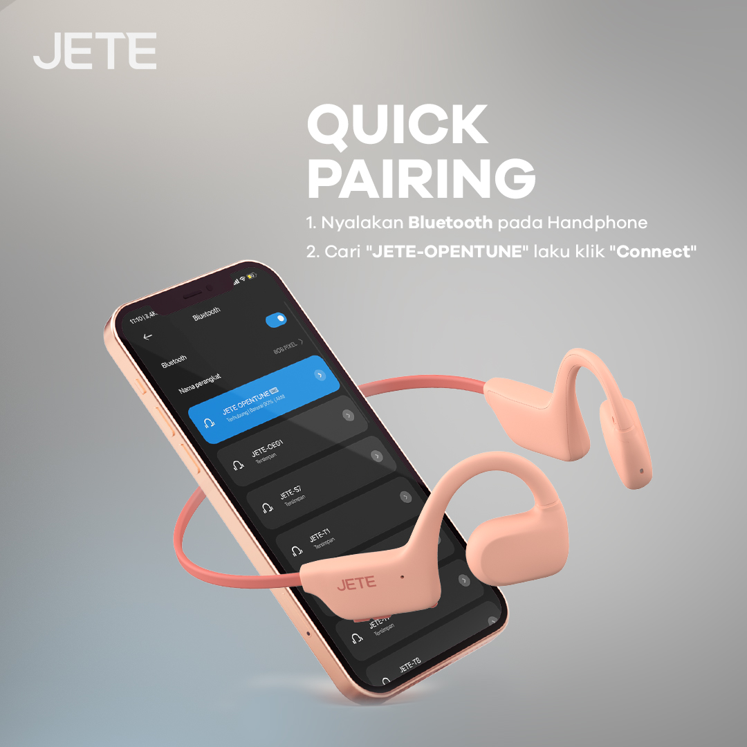 Jual JETE Headset Opentune Running Open Ear Air Conduction IPX5 ...