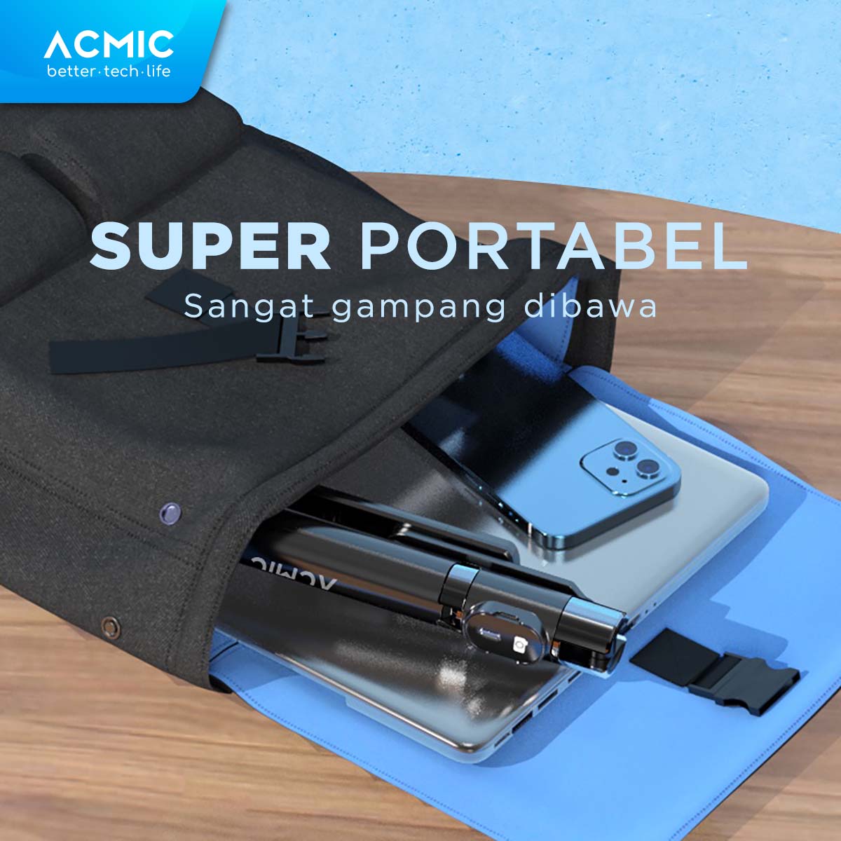 Jual [New Launch] ACMIC TS11 Tongsis Tripod Bluetooth Remote Selfie ...