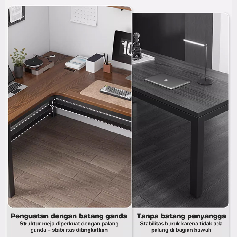 Jual antsun-Meja Kerja L Meja Kantor Serbaguna L shaped Meja Komputer ...