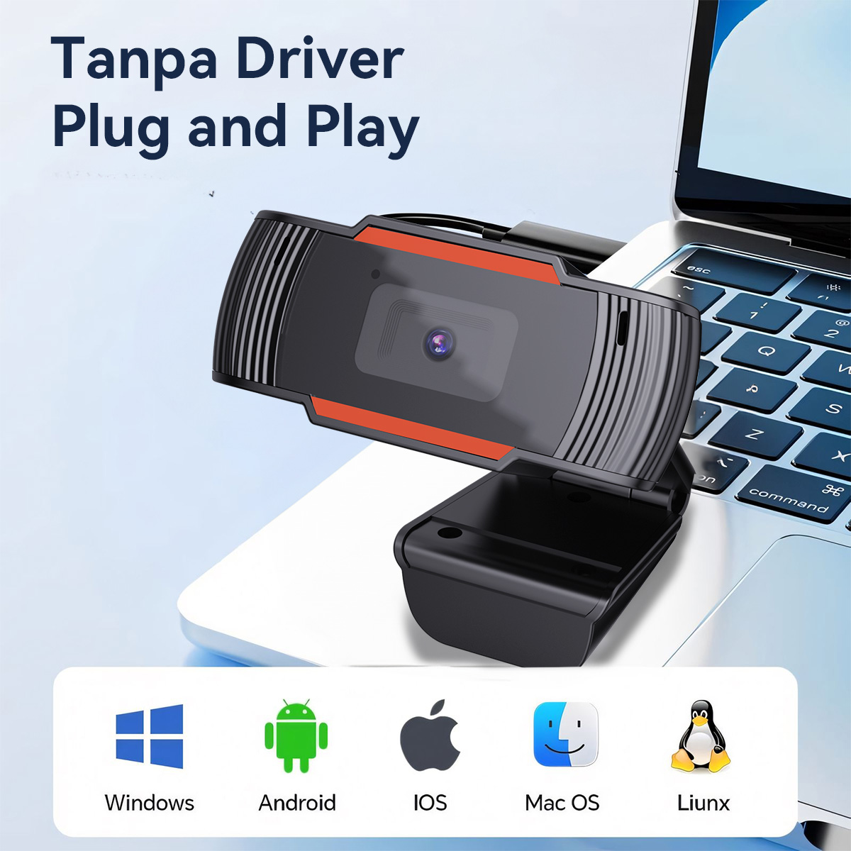 Jual Jovitech CM10 X1 Webcam PC Komputer HD 720P 4k with Mic USB Camera ...