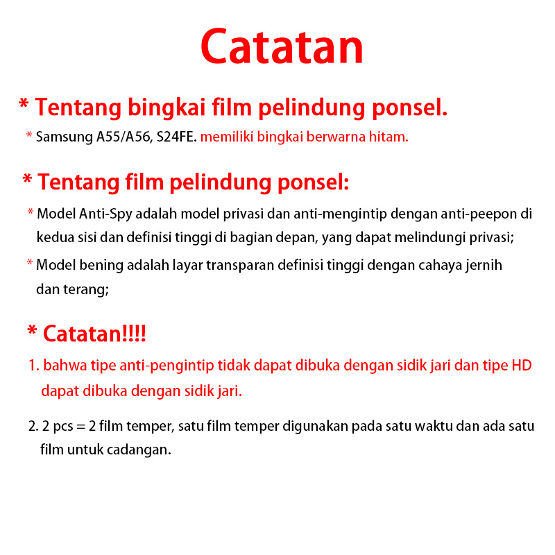 Jual WSKEN Tempered Glass Samsung A55-A56 S24FE Perlindungan layar ...