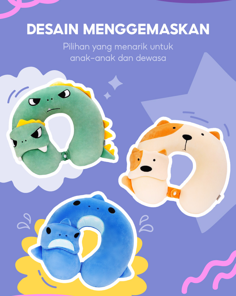 Jual OHSOME Alba Sol Set Masker Mata dan Bantal Leher Seri Hewan Hiu ...