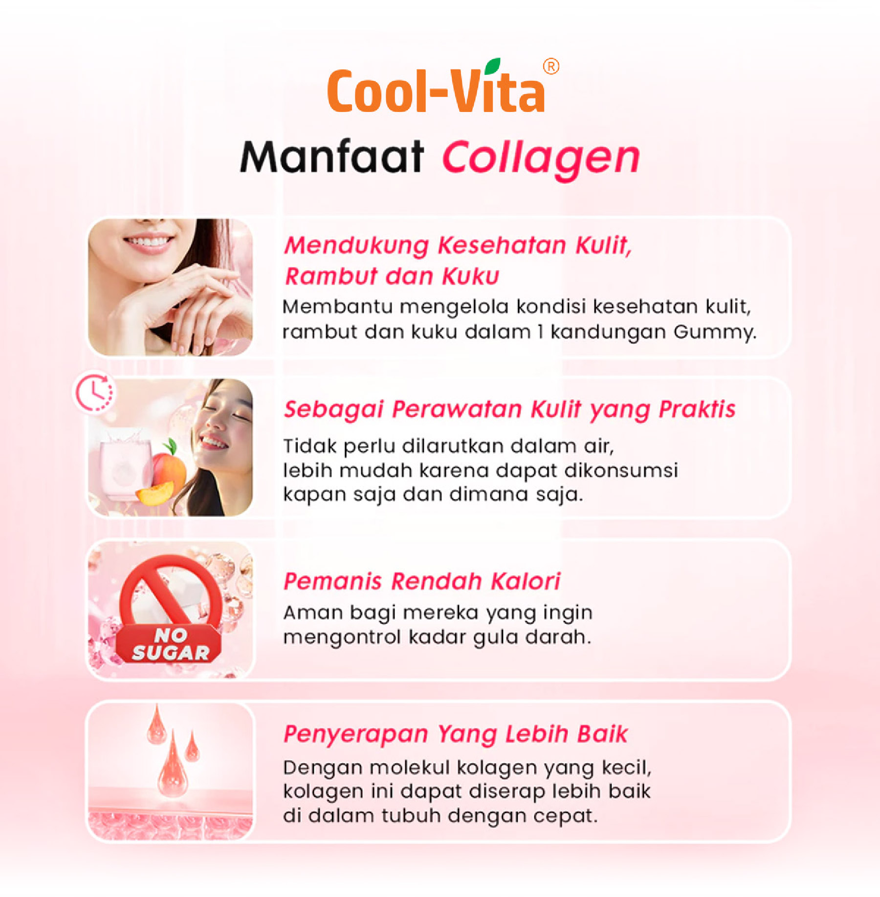 Jual Coolvita 1 Tube 20 Tablet Collagen Effervescent - Tablet Larut Minuman Kolagen + Vitamin C ...
