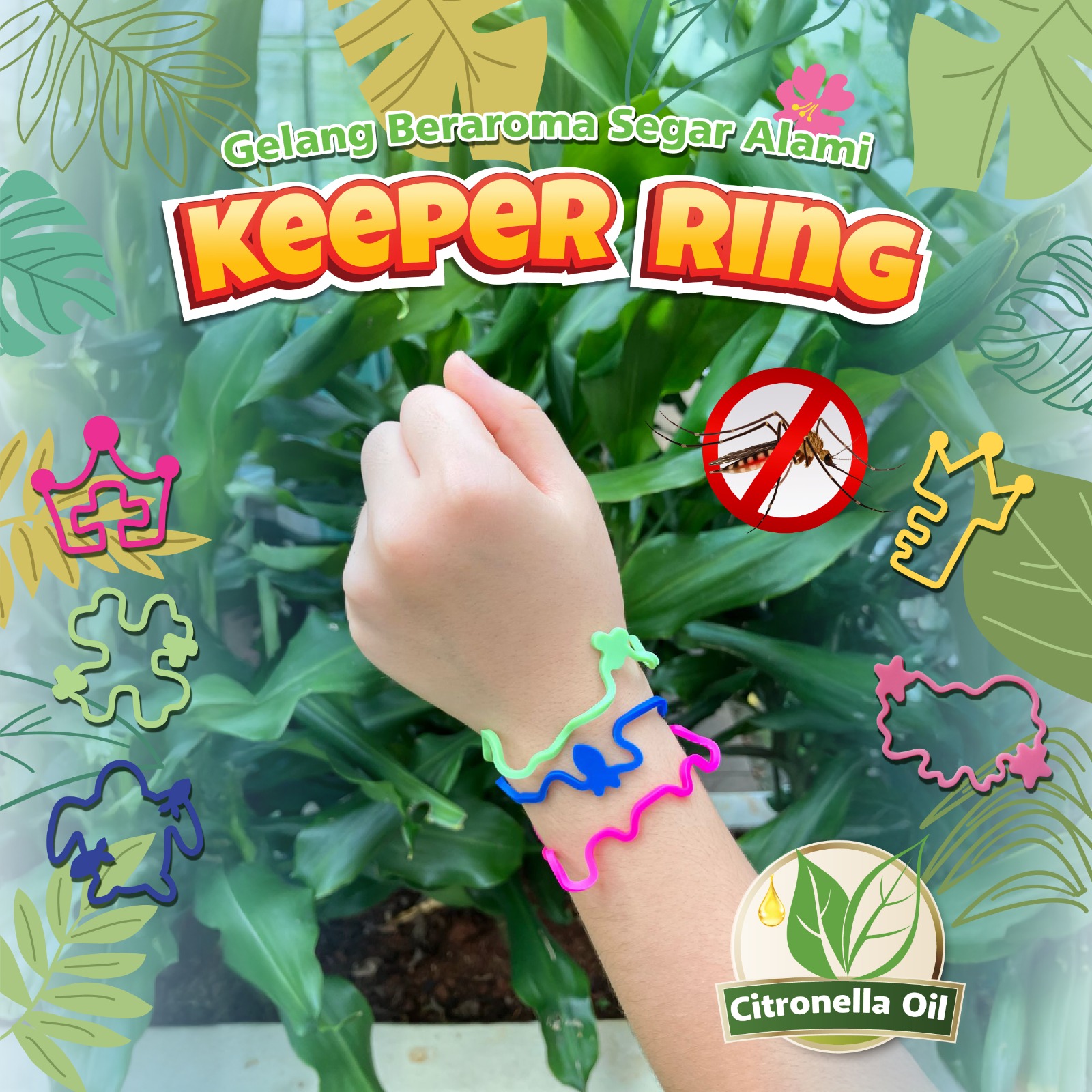 Jual Family Dr. Keeper Ring Insect Repellent Gelang Anti Nyamuk dan Serangga dengan Citronella ...