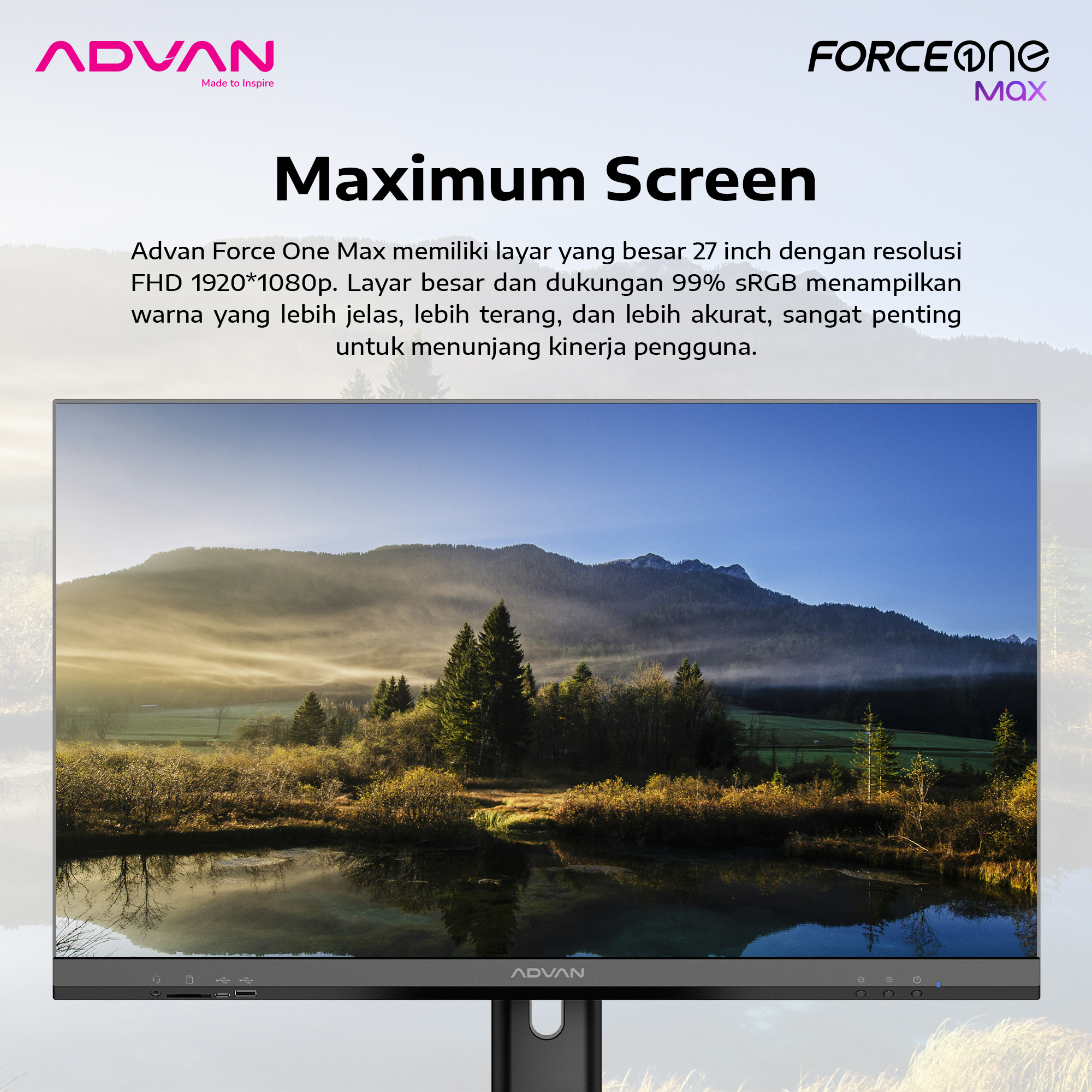 Jual [New Launch] ADVAN Force One Max AIO PC Gaming 27 Inch 100Hz Intel ...