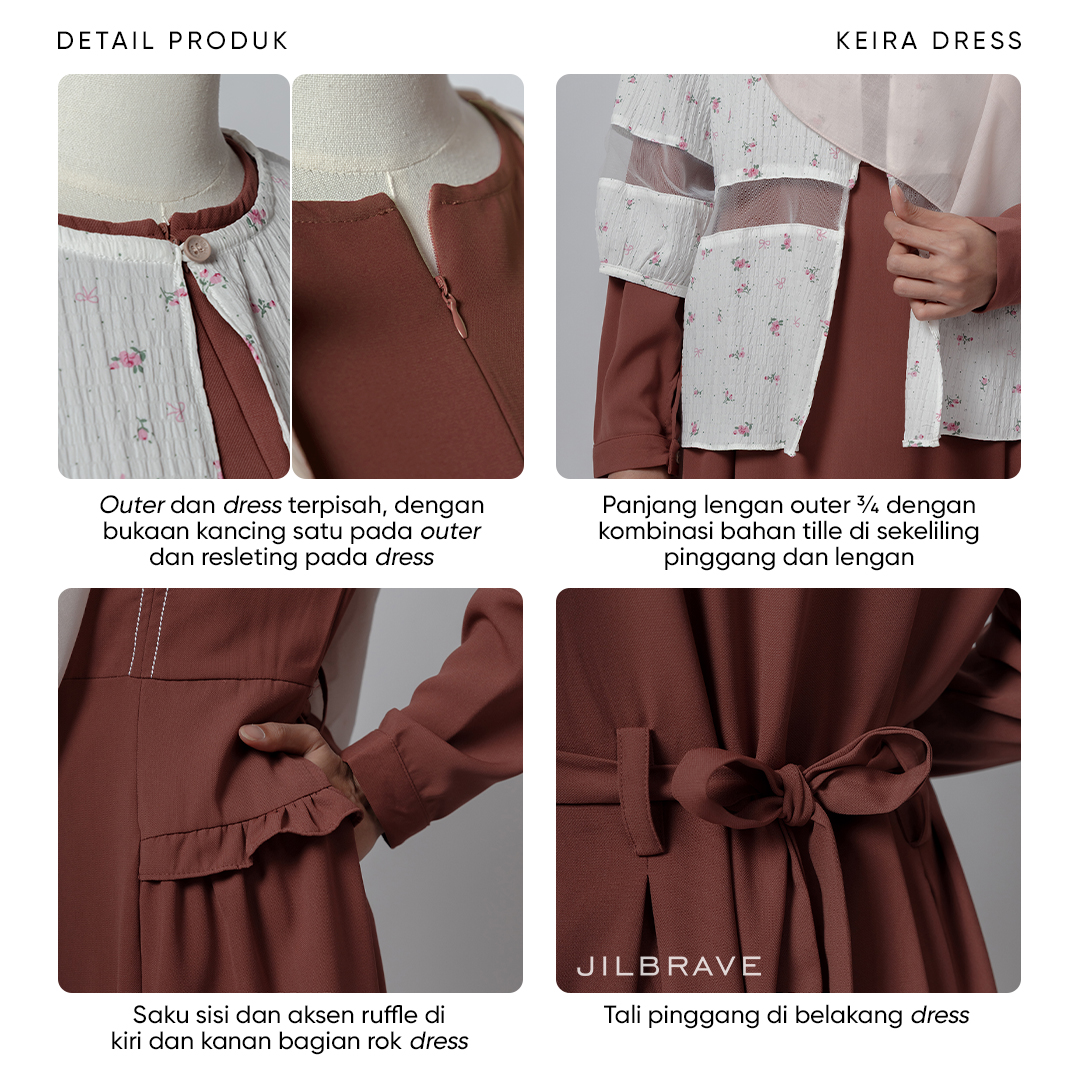 Jual [BUY 300K GET 1 FREE PRODUCT] Jilbrave Keira Dress Gamis Kondangan ...