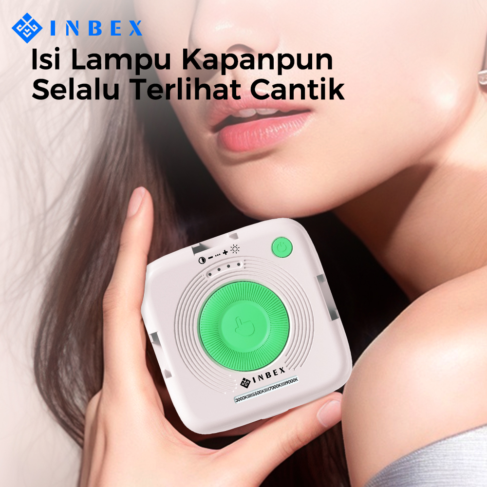 Jual INBEX IPL5 Pocket Ring light Mini Led Lighting Konten Portable Selfie Light Clip Handphone ...