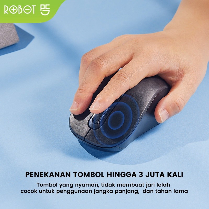 Jual ROBOT Mouse Wireless M206 2.4GHz Optical 1600DPI Kursor Akurat ...