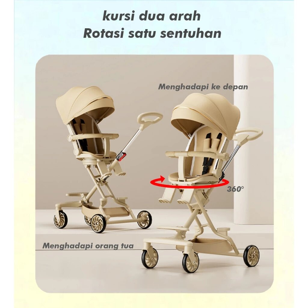 Jual Hapyee Stroller Bayi Lipat Travelling Duduk Dan Berbaring Kereta ...