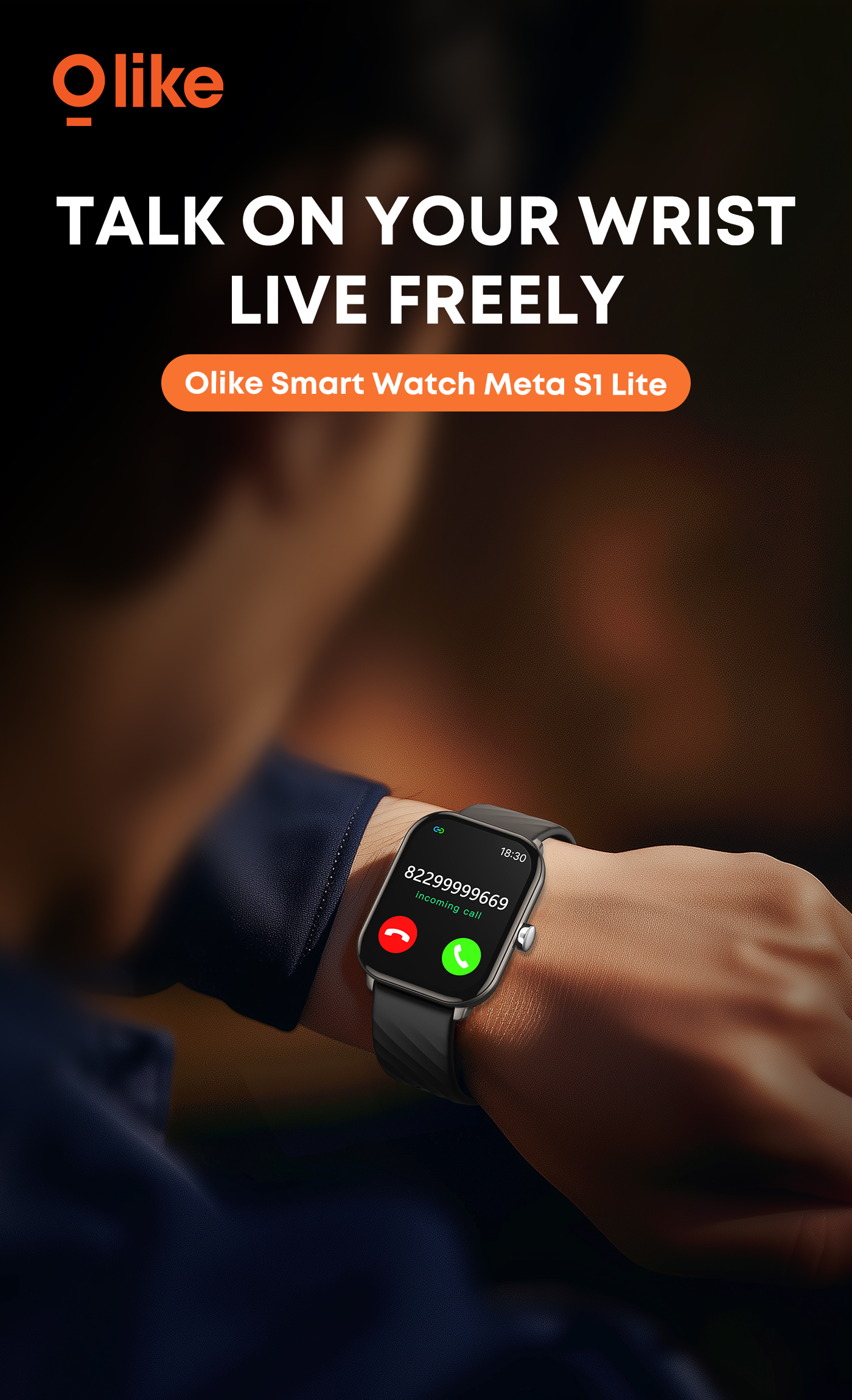 Jual OLIKE Smartwatch META S1 Lite HD Battery Up to 20 Day, Screen ...