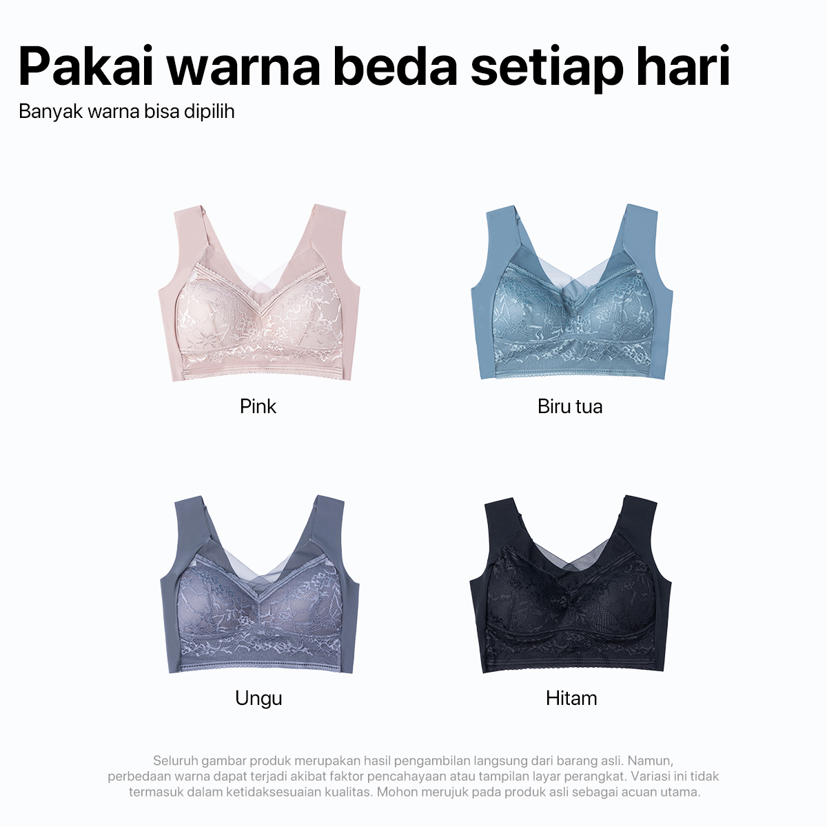 Jual GRENEY-L.W.L-Seamless Sport Push Up Bra Jumbo Rompi Renda Bunga ...