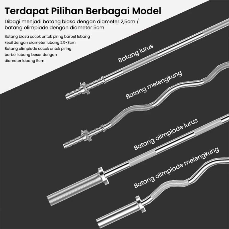 Jual Stick Barbel 120/150/180CM Stick Barbel / Peralatan Kebugaran ...