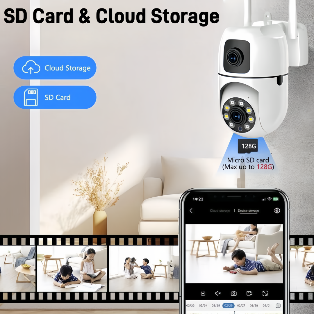 Jual V380 Pro Kamera CCTV Dual Lens Outdoor HD 8MP Wifi Jarak Jauh Auto ...