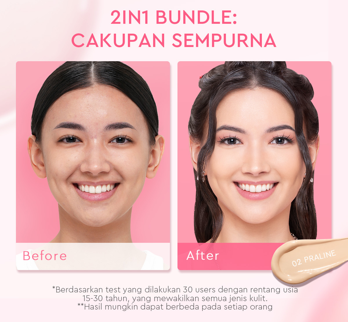 Jual [ORDER NOW, HEMAT 35K]Glad2Glow Perfect Blurring Powder Foundation&Perfect Cover Cushion ...