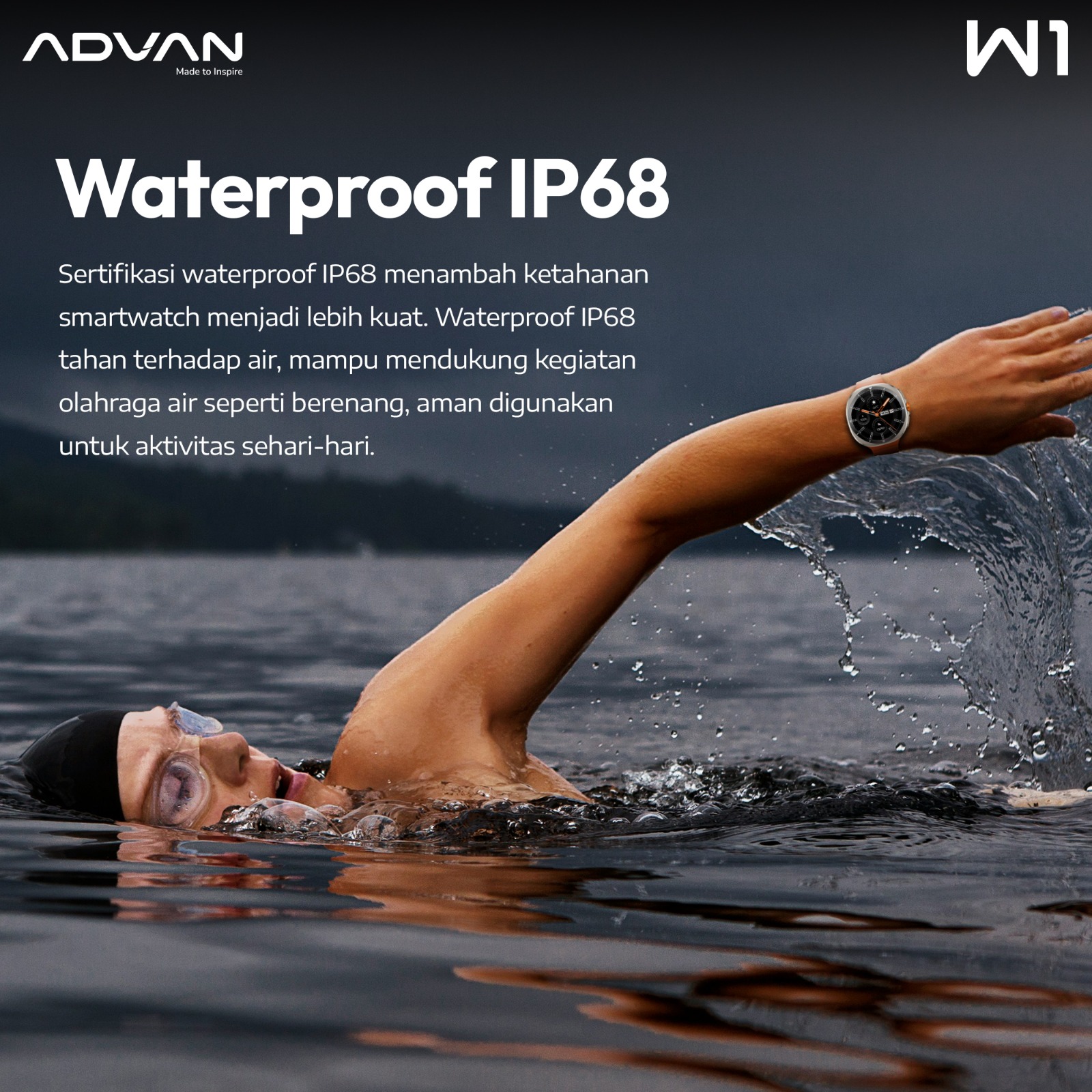 Jual [NEW LAUNCH] ADVAN Smartwatch W1 | 1.43" Inch Amoled Display ...