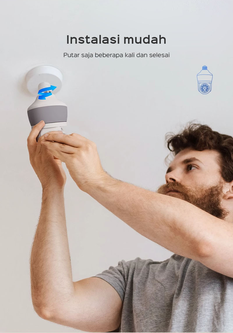 Jual HAN RIVER 360° CCTV Camera Smart Pendeteksi Manusia Lensa Call 2 ...