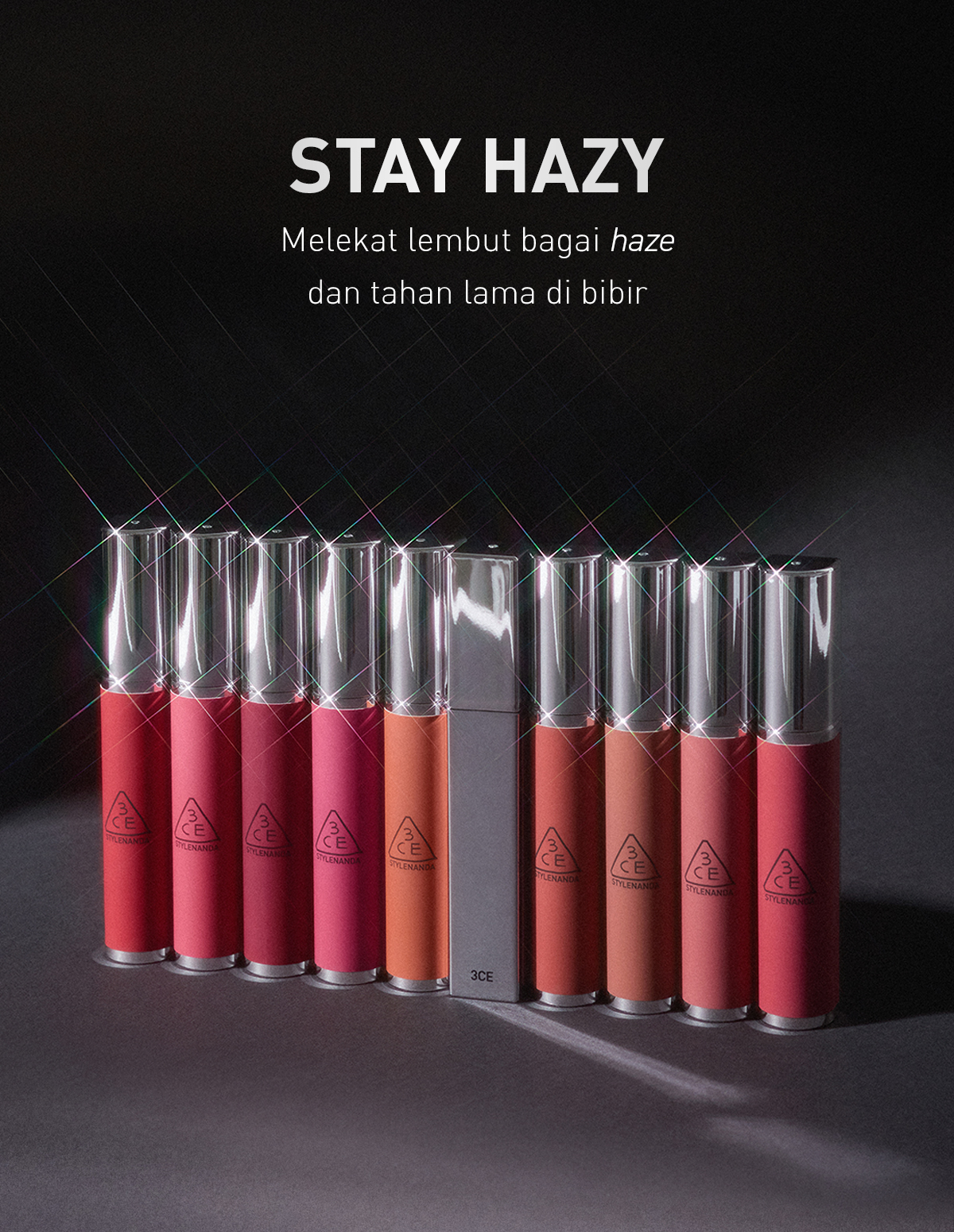 Jual 3CE OFFICIAL Hazy Lip Clay - Lip Cream Intense Matte Tahan Lama ...
