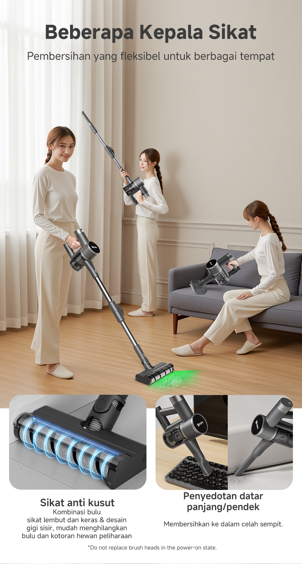 Jual Simplus Vacuum Cleaner Daya 24000Pa Teknologi Deteksi Lampu Hijau ...