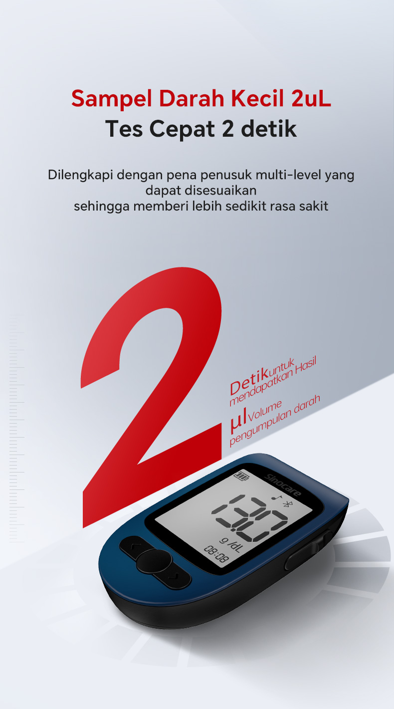 Jual Alat Cek Darah Hemoglobin HB Sinocare H101 Kit isi 50 Strip Alat ...