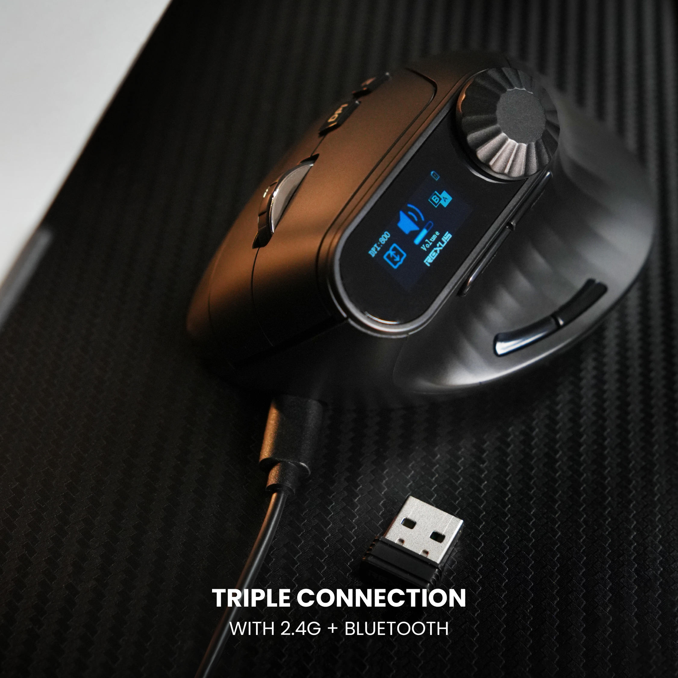 Jual Rexus Clif Pro QV280 Mouse Office Ergonomic Vertical Wireless ...