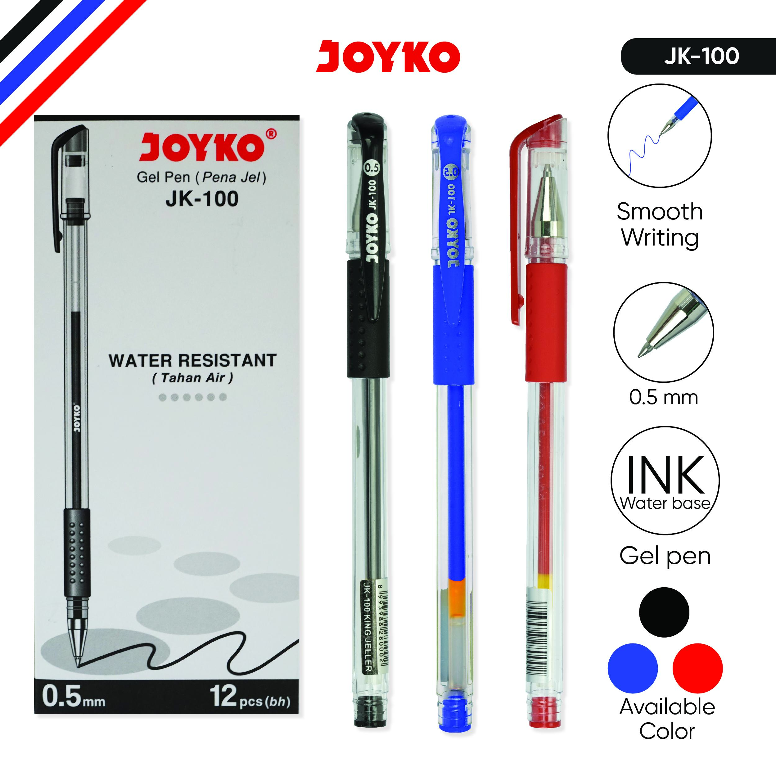 Jual JOYKO Pulpen Gel 1 Pack JK-100 0.5mm Isi 12 Pcs | Shopee Indonesia