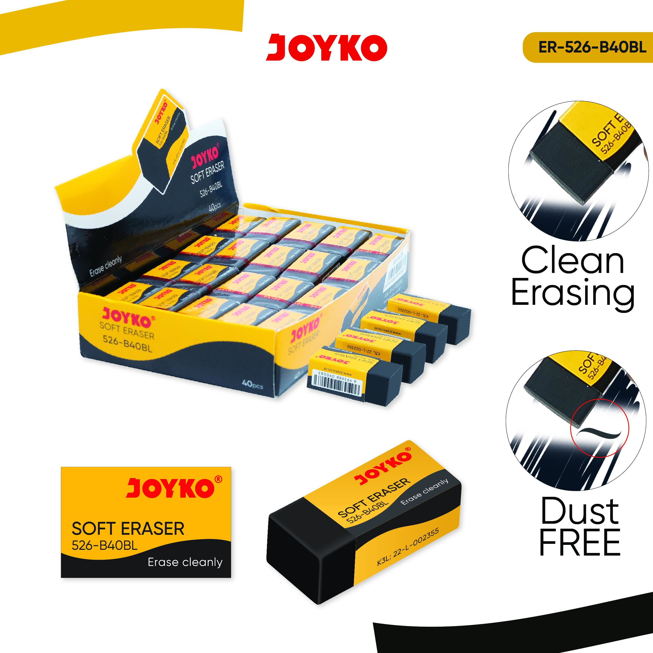 Jual JOYKO Eraser Penghapus 1 Pack ER-526-B40BL Isi 40 Pcs | Shopee ...