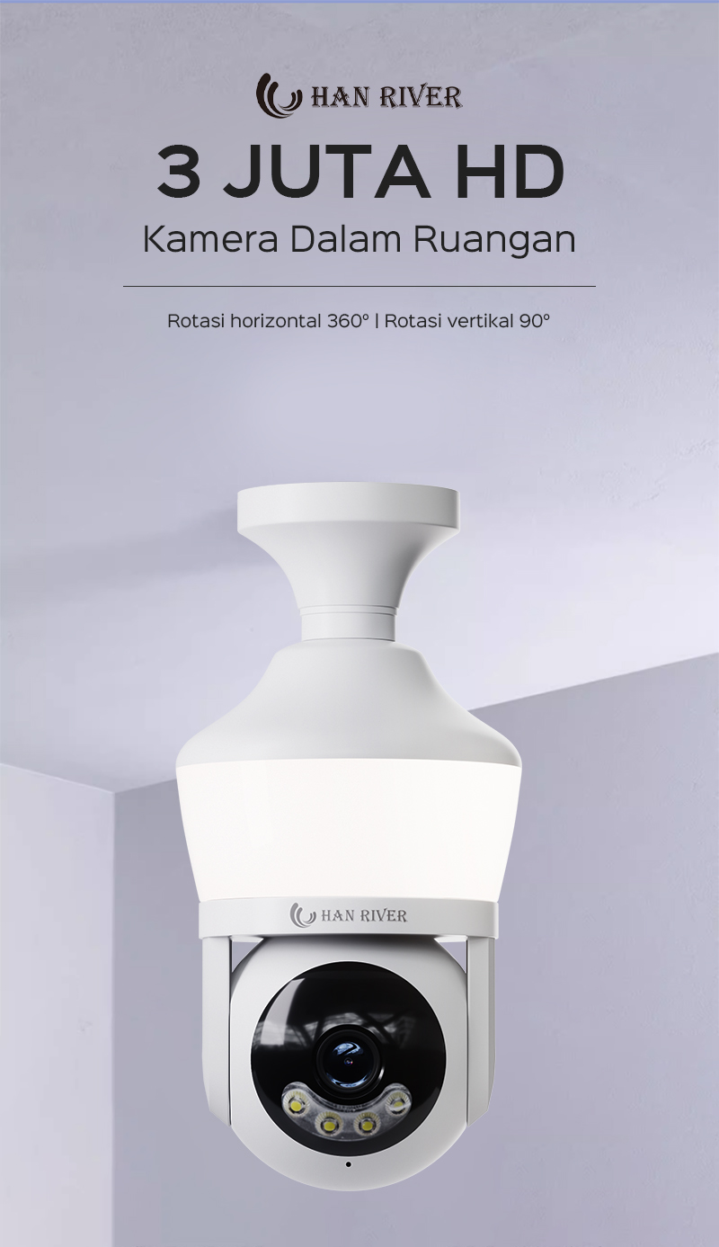 Jual HAN RIVER CCTV Camera Bulb Design WiFi HD Smart Security Camera ...