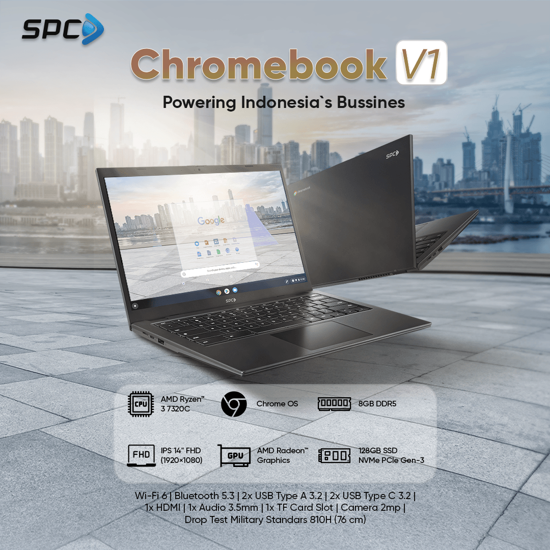 Jual New Chromebook license - SPC V1 | AMD Ryzen 3 7320C | 14" FHD 8GB ...