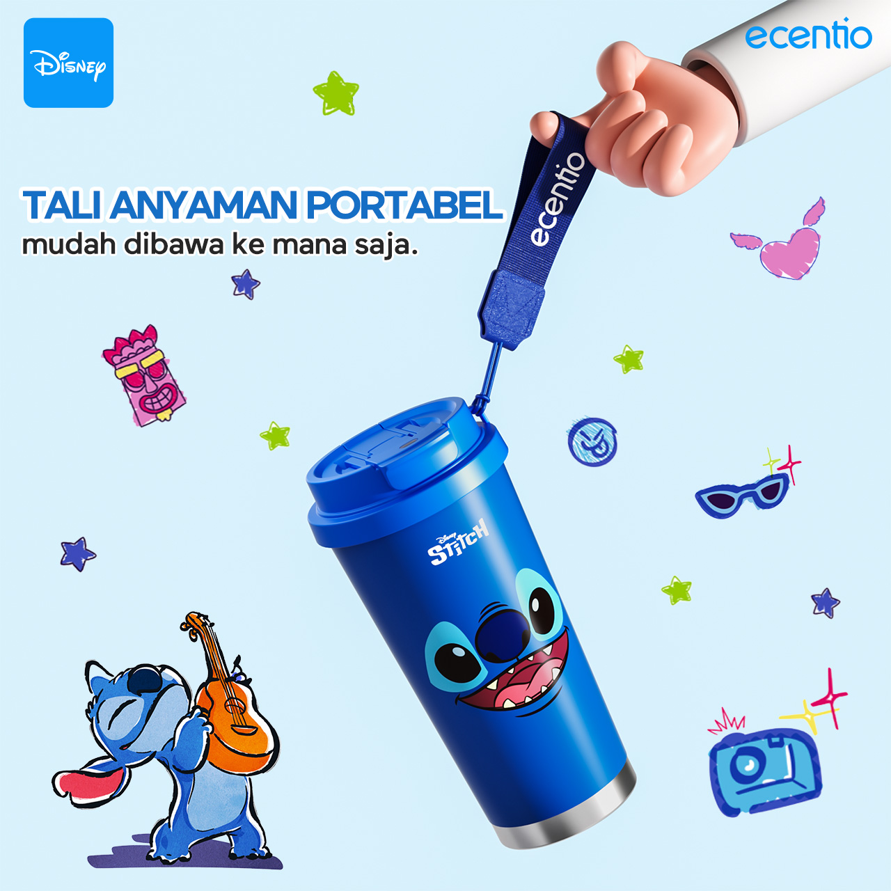 Jual ecentio X Toy story tumbler minum Disney lotso & stitch premium ...