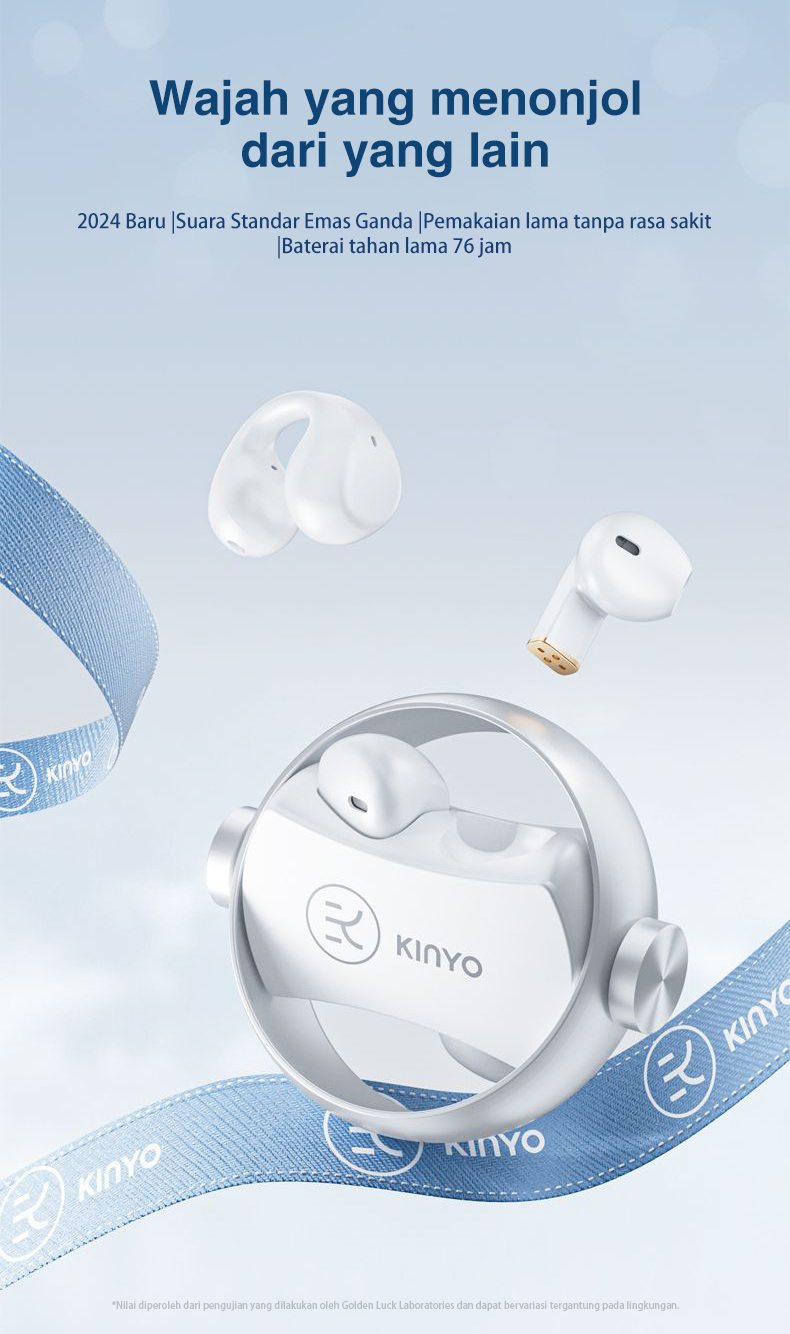 Jual Kinyo A20 TWS four headset bluetooth 5.4 Headset Wireless in ear AI HD Noise Reduction call ...