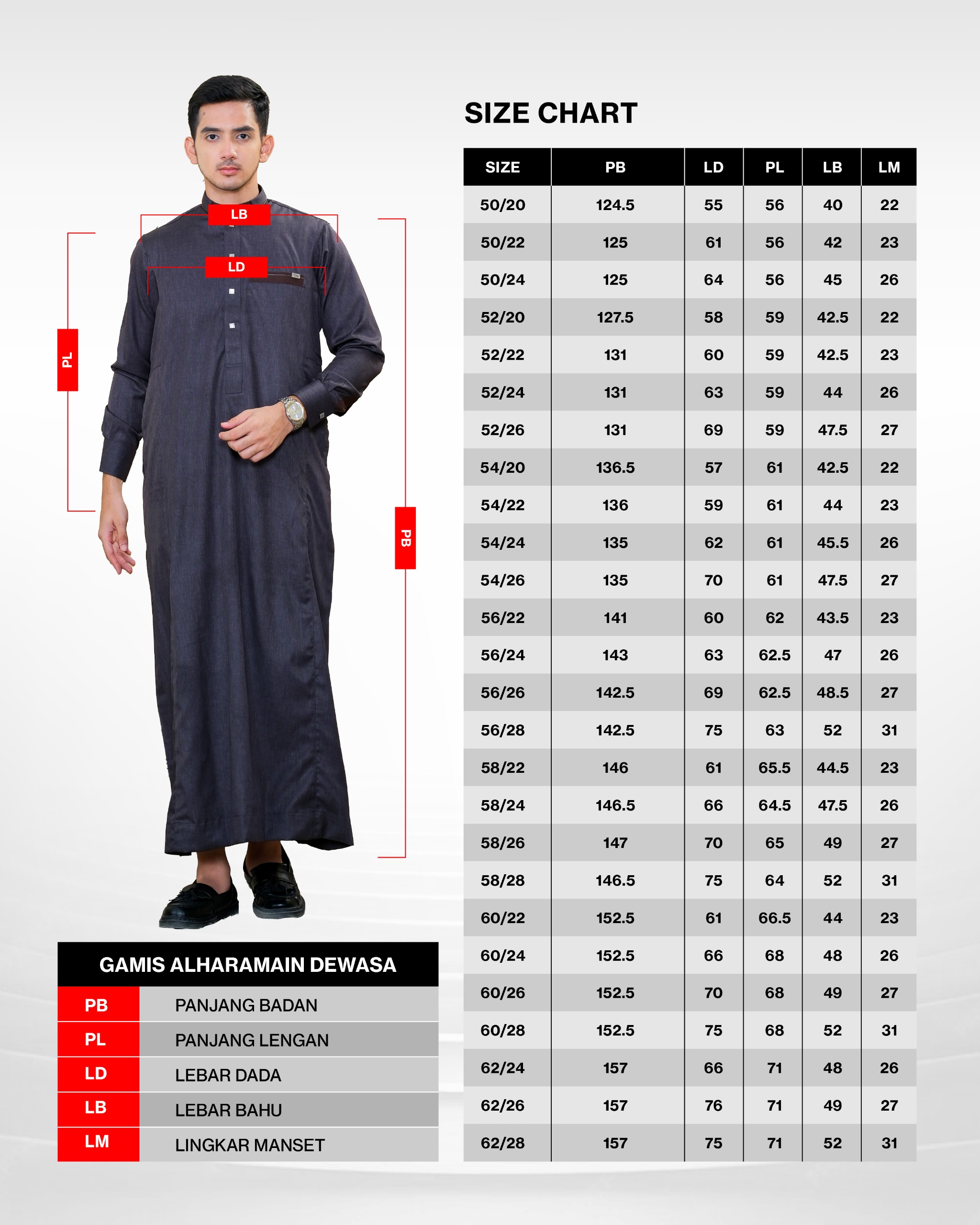 Jual AL Haramain Series Semi Wol Thobe Akkaf Jubah / Gamis Pria Remaja ...