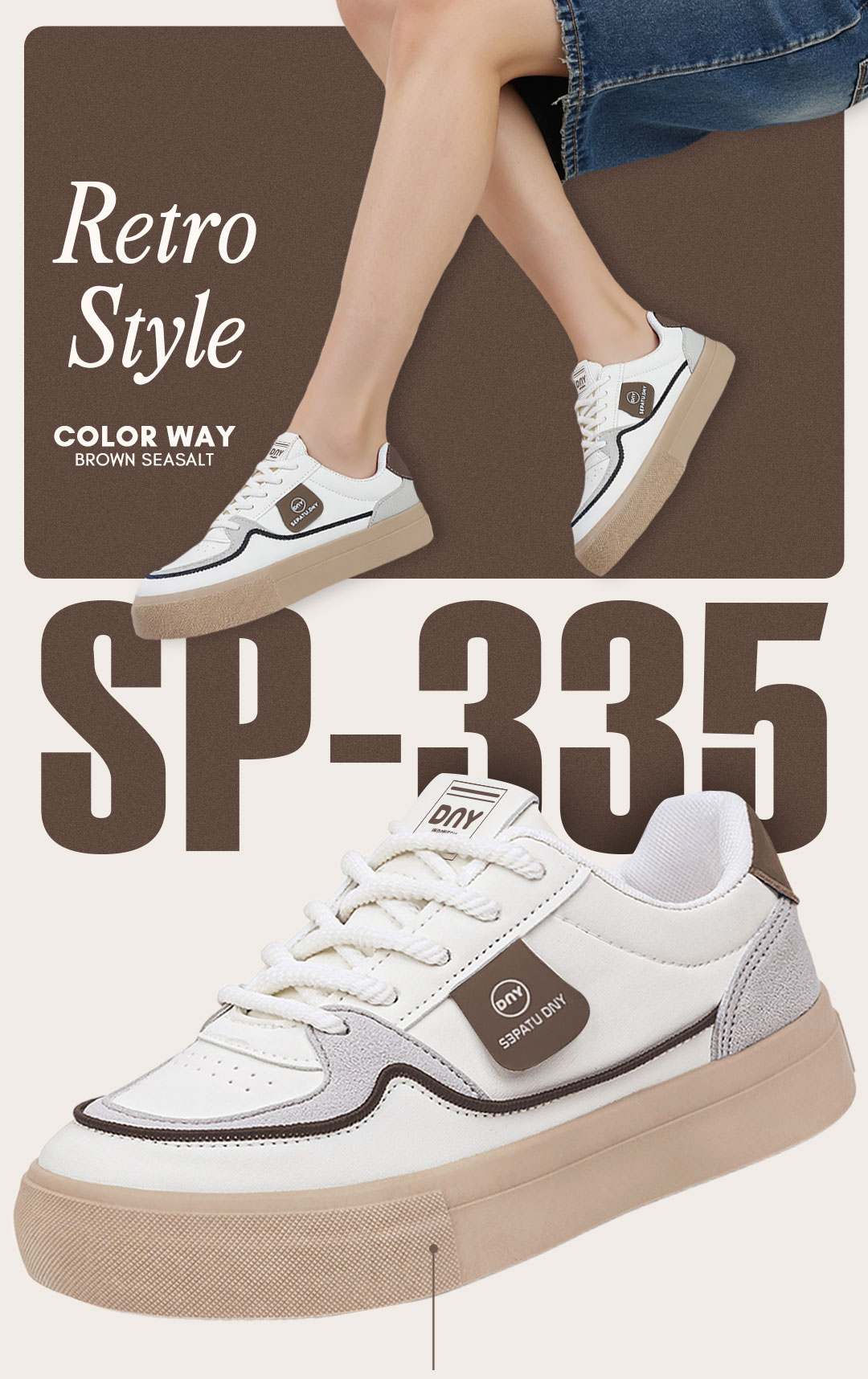 Jual Sepatu DNY Sneakers Cewek Terbaru Sepatu Import Perempuan Sepatu ...