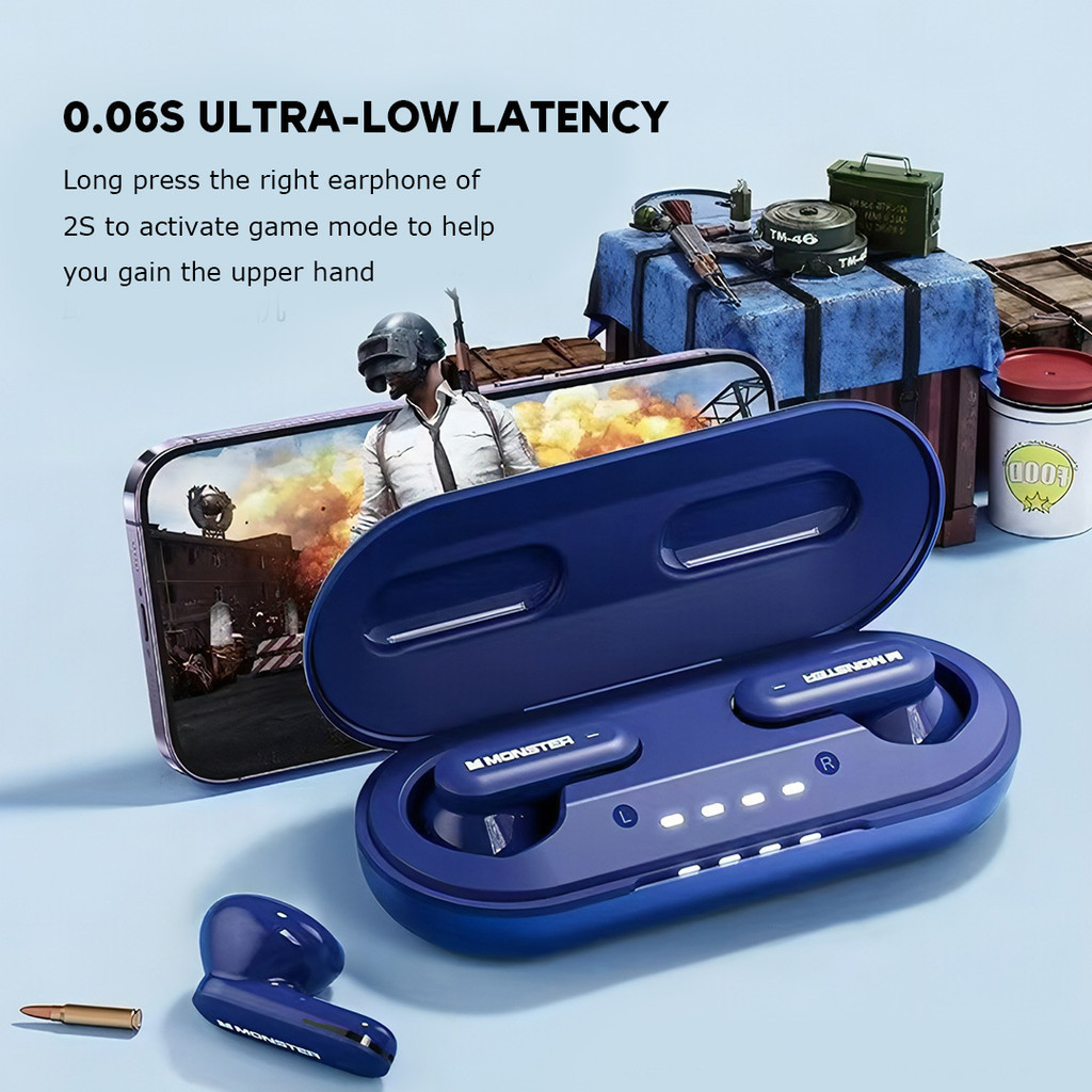 Jual Monster XKT25 Wireless Bluetooth Earphone Earbuds Headset TWS ...