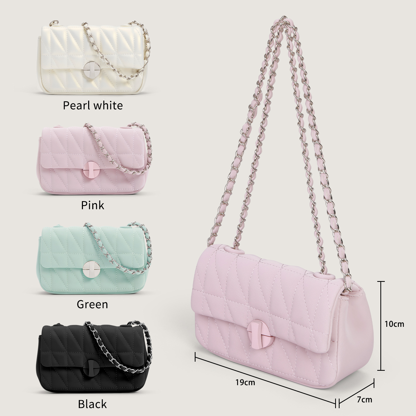 Jual RAINSMORE Tas Wanita Mewah 2025 – Kotak Kecil Gaya Chanel dengan ...