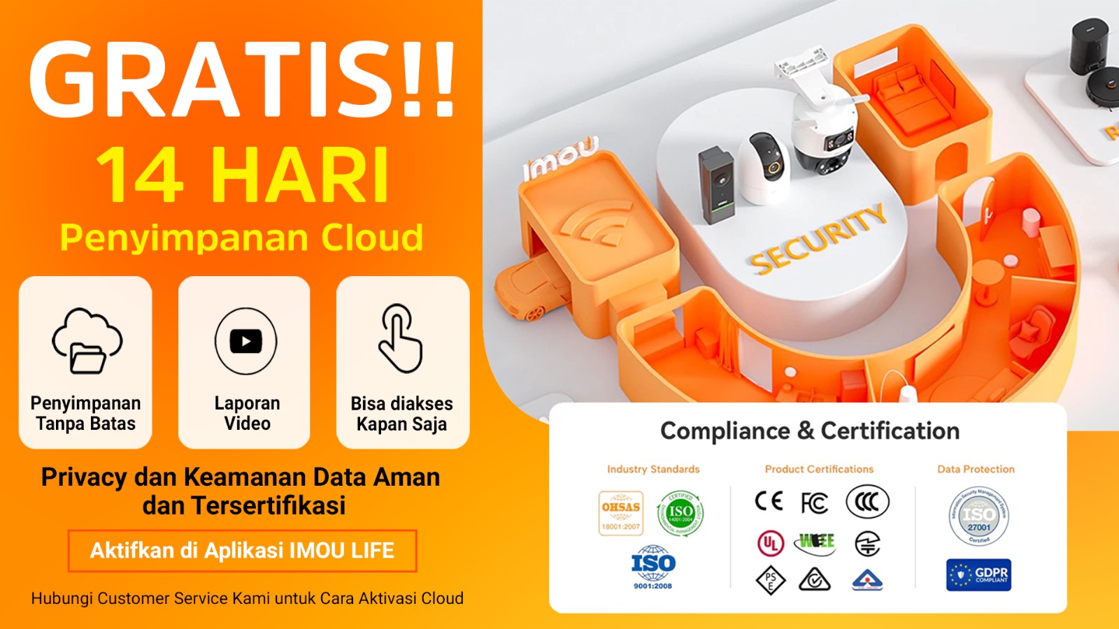 Jual IMOU Bulb 3MP/5MP & Bulb 2C 3MP Kamera Smart CCTV Wi-Fi 6 Bohlam ...