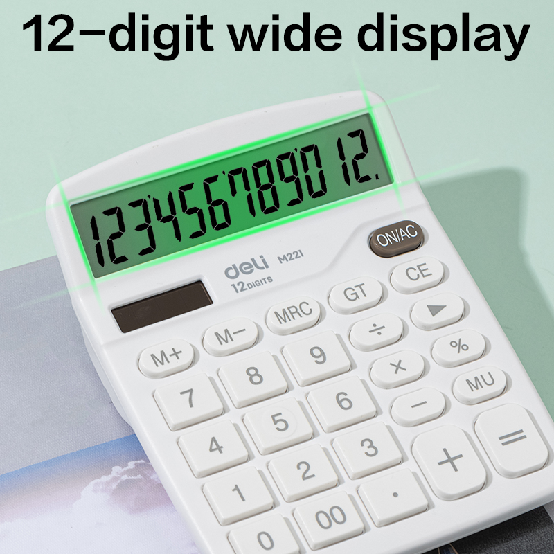 Jual Deli Desktop Calculator / Kalkulator Meja 12 Digit Dual Power Layar LCD TE837C | Shopee ...