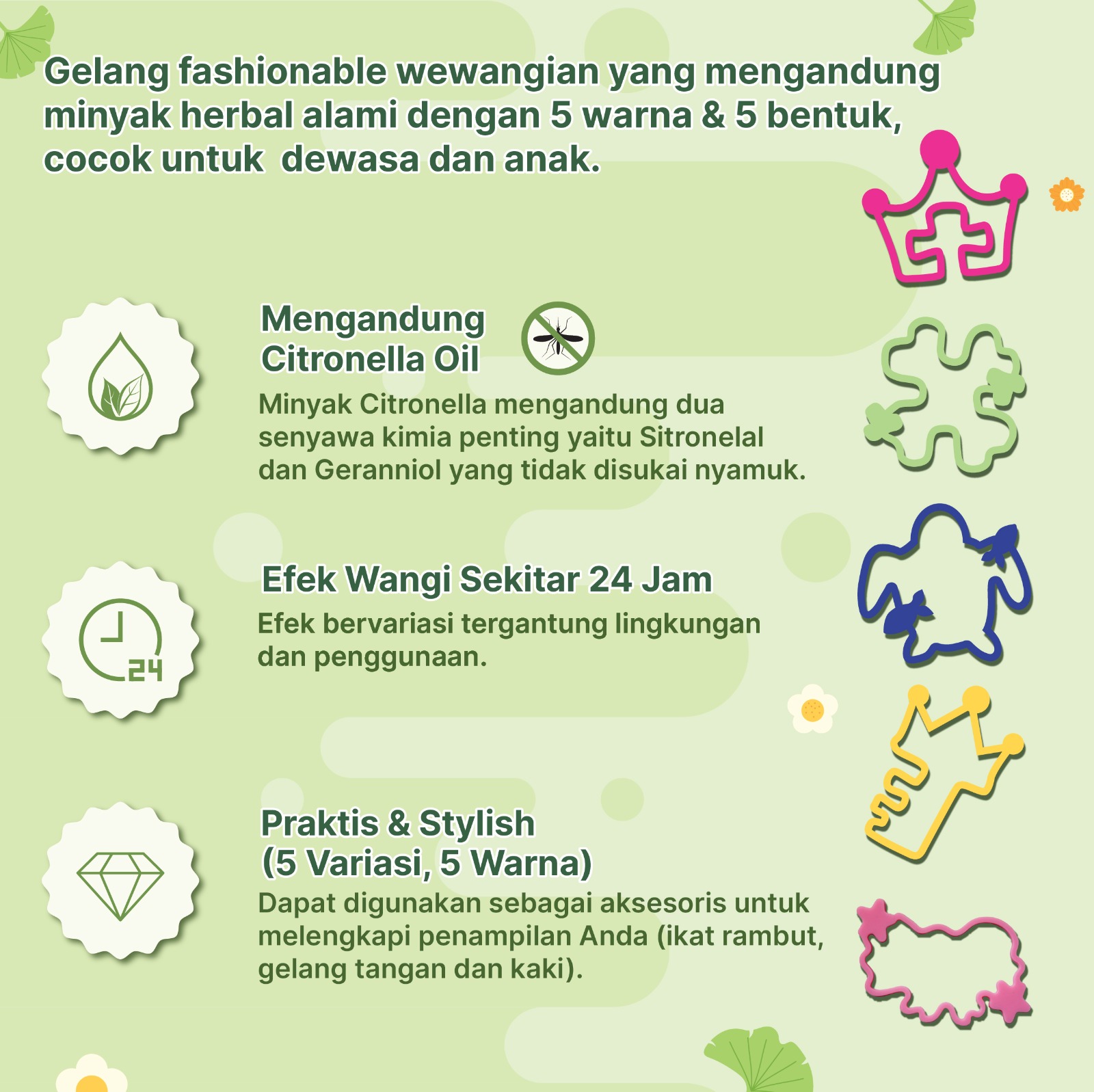 Jual Family Dr. Keeper Ring Insect Repellent Gelang Anti Nyamuk dan Serangga dengan Citronella ...