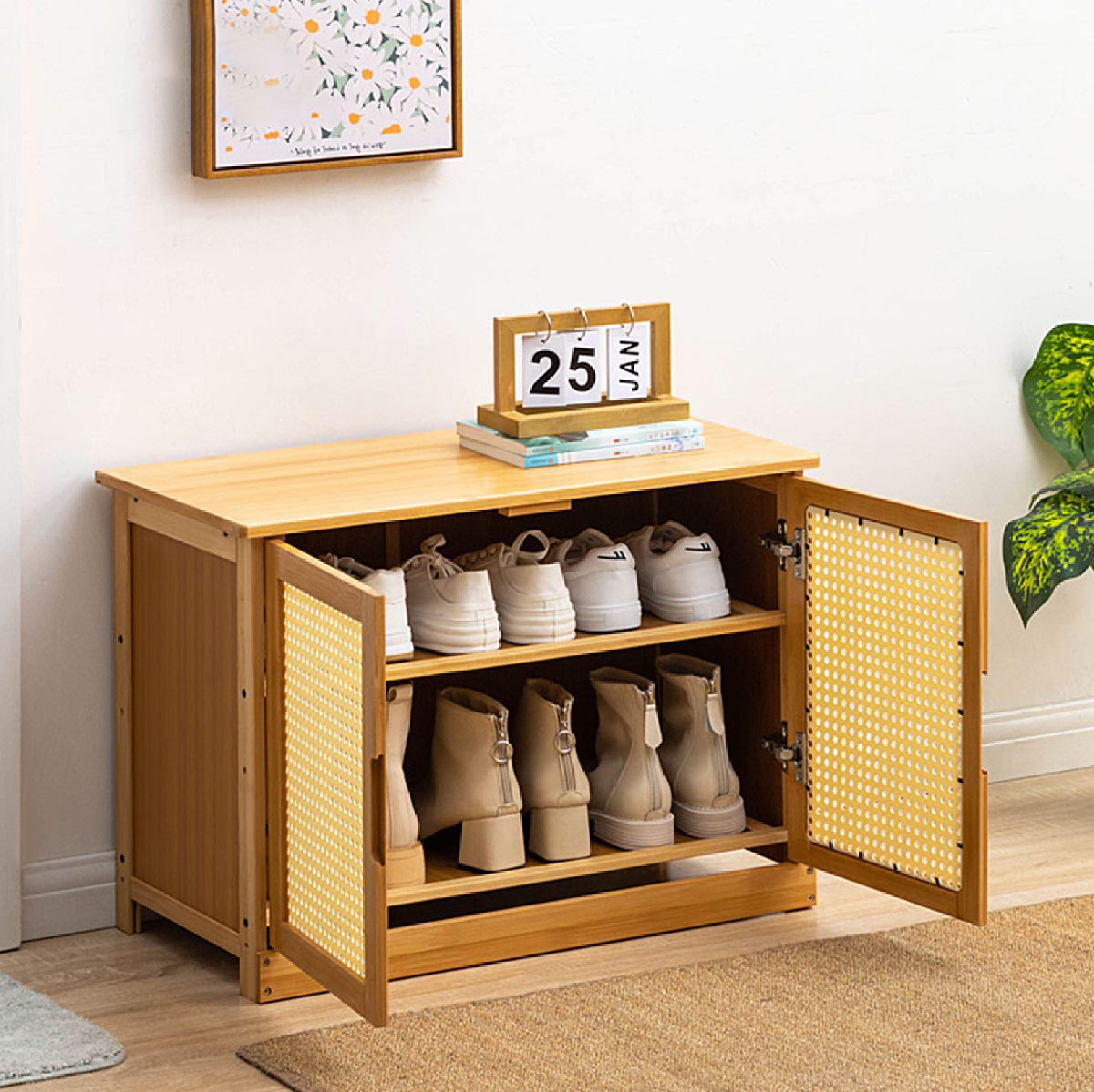 Jual Homedoki Bambu - Rak Sepatu Kabinet Aesthetic/Lemari Sepatu Rak ...
