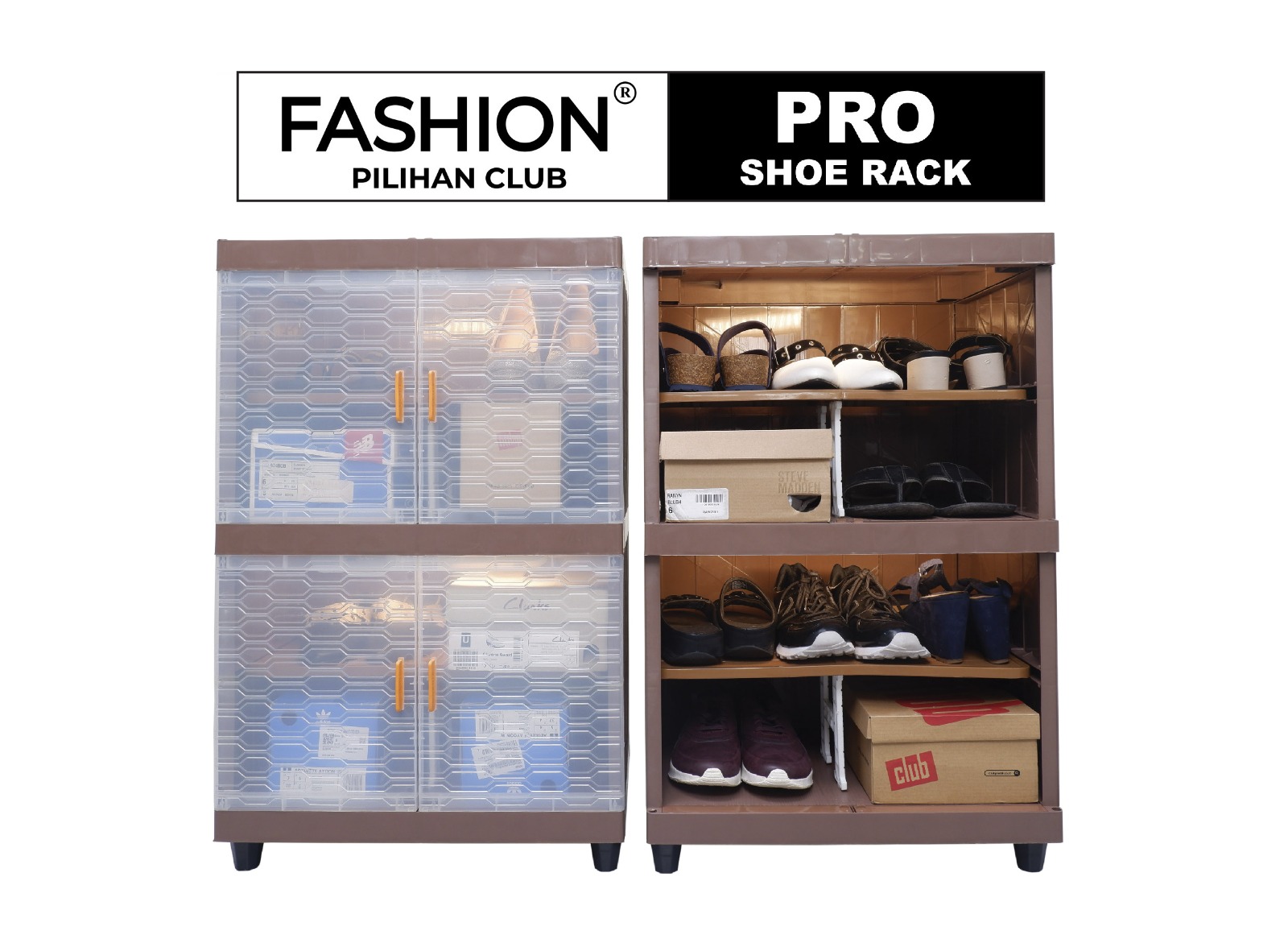 Jual CLUB Fashion Pro Shoe Rack - Box Penyimpanan Sepatu Plastik ...