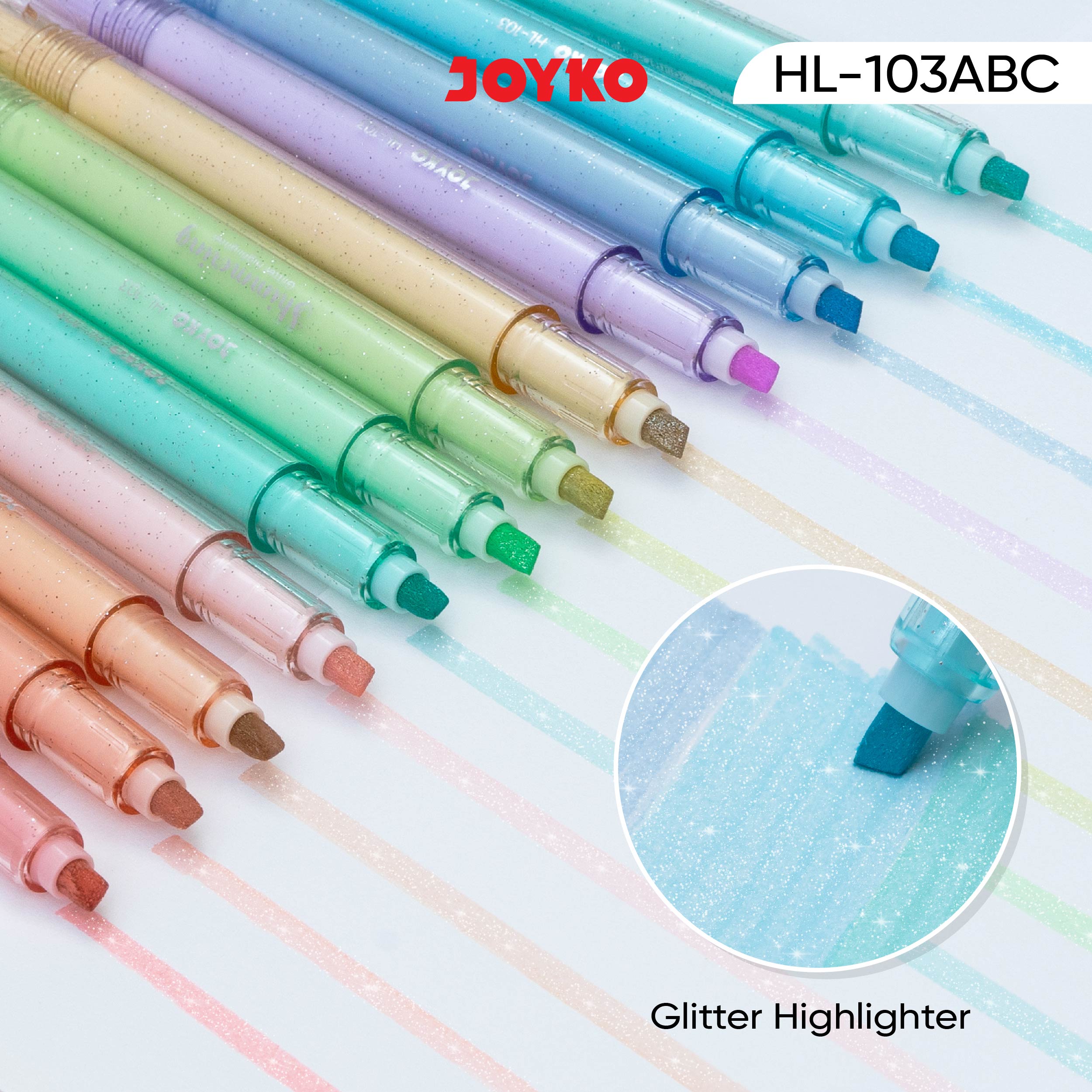 Jual JOYKO Penanda Berwarna Highlighter HL-103 Shimmering Glitter ...